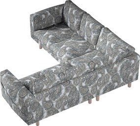 Potah na pohovku IKEA Norsborg rohová 4-místná barva vícebarevná látka pletený vzor, vzorované