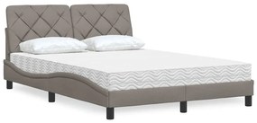 Postel s matrací taupe 140 x 190 cm textil 3310738