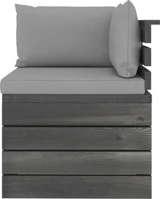 vidaXL 6dílná zahradní sedací souprava z palet borovice tmavě šedá [3061888] Barva: Béžová