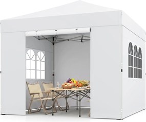 Costway Pavilon skládací vodotěsný zahradní altán s odnímatelnými bočními