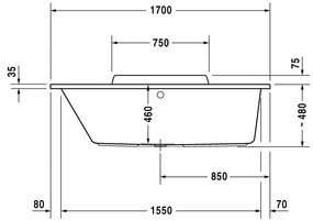 Duravit DuraStyle - vana 170x70 cm, levá 700294000000000