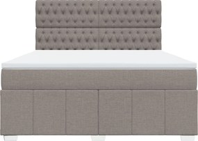 Box spring postel s matrací taupe 180x200 cm textil 3291758