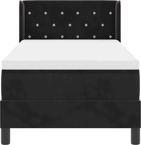 Postel s boxspringem s čelo Černý 200 x 80 cm samet 3341386