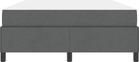 Postel s boxspringem Tmavě šedá 140 x 200 cm textil 3398865