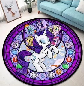 Koberec/předložka s motivem My Little Pony, 80 cm Varianta: Rarity (Color 19), Velikost: průměr 80cm