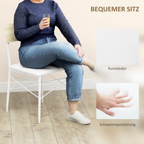 HOMCOM Jídelní stůl se 2 židlemi, lavice, jídelní set pro 4 osoby, kuchyňský set s policí pro 4 osoby, jídelní set pro malé místnosti, kuchyně, obýva…