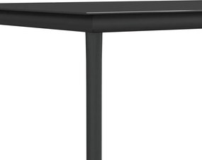 5dílný zahradní jídelní set černý textilen a ocel 3187037