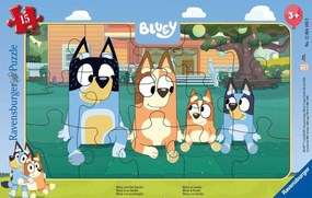 RAVENSBURGER Puzzle deskové Bluey 15 dílků 25x15cm skládačka 2412004109