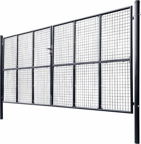 Pletivá zahradní branka pozinkovaná ocel 400 x 200 cm šedá 143379