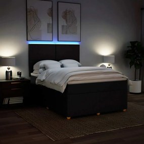 Box spring postel s matrací černá 140 x 190 cm textil 3294346