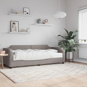 Válenda s matrací taupe 90 x 200 cm textil 3197619