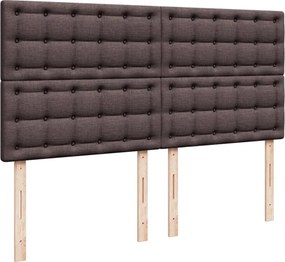 Box spring postel s matrací tmavě hnědá 180x200 cm textil 3292884