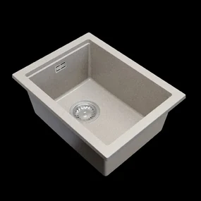 Gamma Decor 3850, 1-komorový granitový dřez 380x500x207 mm, béžová, GMA-ZLE000157