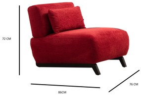 Atelier del Sofa Křeslo Mokka Red - Wing, Červená