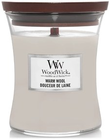 WoodWick – svíčka Warm Wool (Hřejivá vlna) Velikost: střední 275 g
