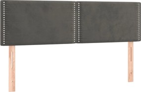 Box spring postel s matrací tmavě šedý 140 x 190 cm samet 3127428