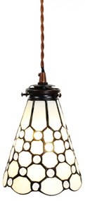 Závěsná Tiffany lampa kamínky Sacheverell – 15x115 cm