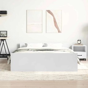 Rám postele s hlavovým a nožním čelem bílý 135 x 190 cm 3203789