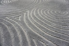 BE Koberec Zen Garden Collection 2404 GREY - šedý obdélníkový Rozměr: 200x290 cm
