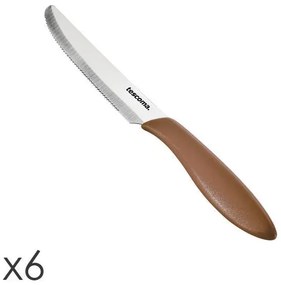 Nůž stolní PRESTO, 12 cm, 6 ks. - Hnědý