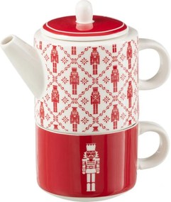 Dárková sada konvička Tea for One se šálkem Nutcrackers – 780ml