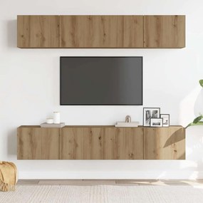 Nástěnné TV skříňky 4 ks dub artisan kompozitní 3328944