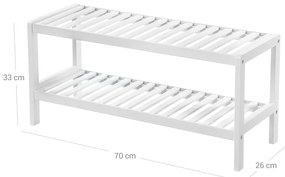 SONGMICS Botník - bílá - 70x26x33 cm