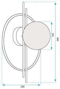 Toolight Nástěnné svítidlo APP1435-W BLACK