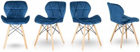 Jídelní židle SKY modrá - skandinávský styl