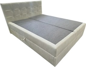 Čalouněná postel boxspring DIRELIS VIBE 140x200 cm krémová Matrace: Matrace Bonell pružinová
