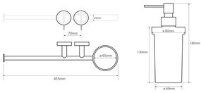 Sapho X-ROUND držák ručníků s dávkovačem mýdla, chrom XR414