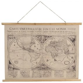 Nástěnná mapa světa obě polokoule s latinským popisem – 100x2x75 cm