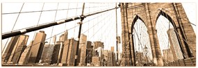 Obraz na plátně - Manhattan Bridge - panoráma 5925FA (120x45 cm)