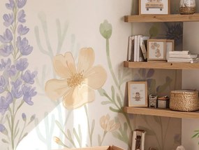 Dětský nástěnný mural JARNÍ KVĚTINY