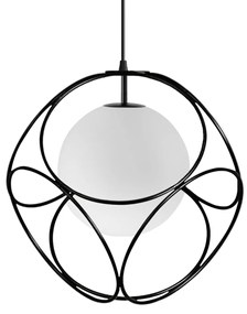 Závěsná lampa LA BELLE V černá/bílá