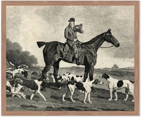Zarámovaný digitální tisk Vintage Riding, v různých velikostech