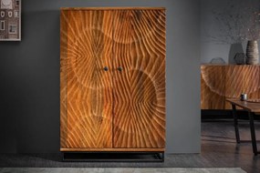 Designová barová skříňka Shayla 141 cm hnědá / mango