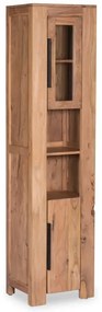 furniture-nabytek.cz - Masivní koupelnová skříňka Auckland z akátového dřeva, lakovaná, hnědá – 45×35×185 cm