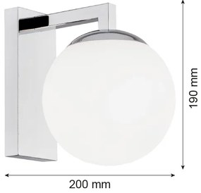 Argon 3735 - Nástěnná lampa ASPEN 1xE27/15W/230V lesklý chrom