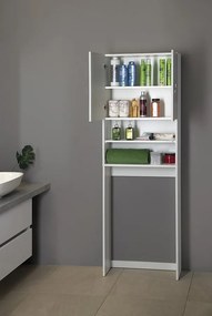 Aqualine, SIMPLEX ECO skříňka za pračku 63x25x190cm, bílá, SIME715