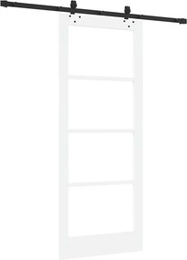 Posuvné dveře ORKDAL 83 x 202 cm Masivní borové dřevo a sklo 3332166
