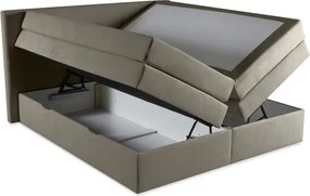 Kontinentální boxspring postel ANNA 200x220, šedá (gerra 90)