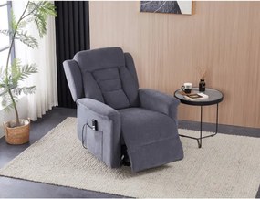 Polohovací křeslo šedé, elektrické TV-7072 GREY2