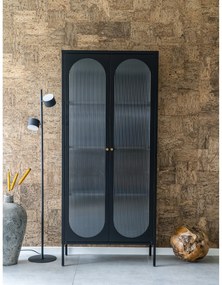 House Nordic Prosklená černá vitrína ADELAIDE 180cm 3001200