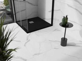 Mexen Stone+ čtvercová kompozitová sprchová vanička 100 x 100 cm, černá - 44701010