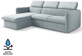 Malá sedací souprava SLIM | 179x235 cm | LEVÁ | 70 modrošedá | rozkládací + úložný prostor
