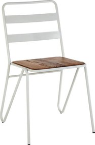 Bílá/v přírodní barvě jídelní židle z jilmového dřeva District – Premier Housewares
