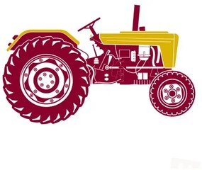 Samolepka / dětská samolepka Traktor 5217 - 70 x 43 cm