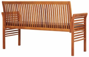 Zahradní lavice 150cm akáciové dřevo Dekorhome Krémová