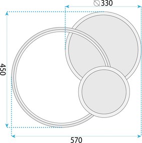 Toolight Stropní LED osvětlení APP1711-C zlatá kartáčovaná